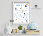 Printable Reward Chart with Rocket Space Ship - Printable Works