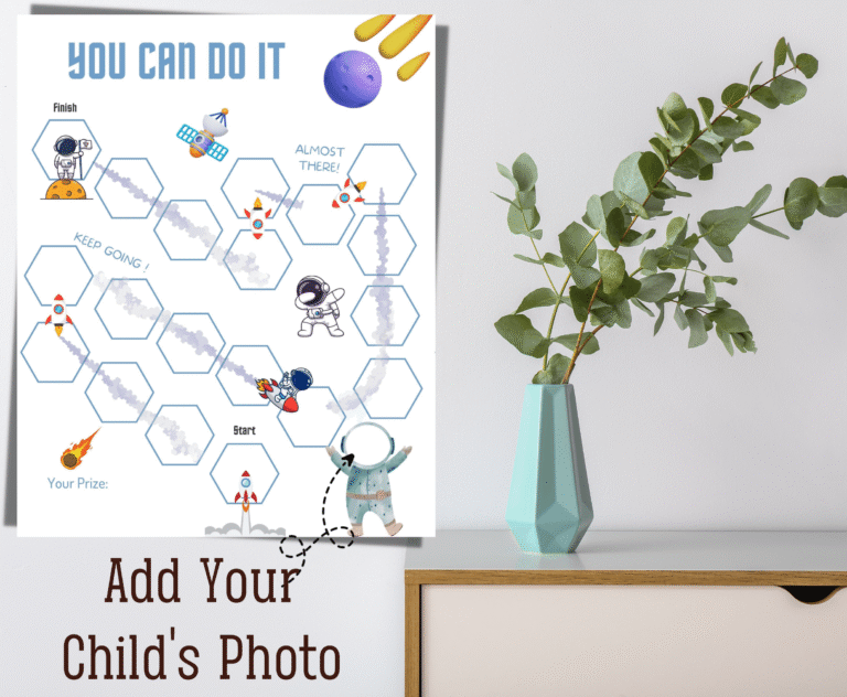 Printable Reward Chart with Rocket Space Ship - Printable Works