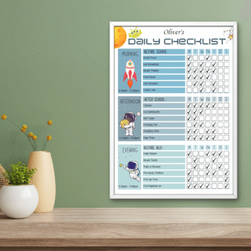 Kids Daily School Checklist - Printable Works