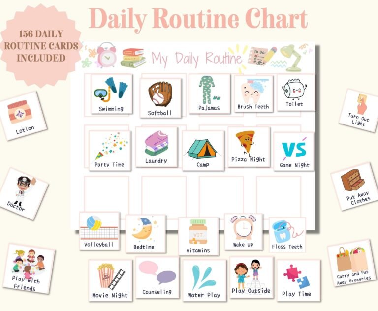 Daily Routine Cards and Charts - Printable Works