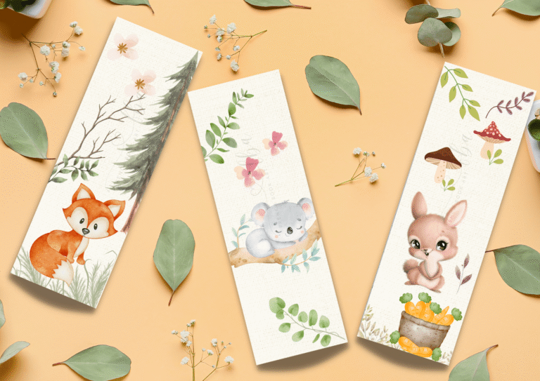 Printable Illustrated Bookmarks Set of 5 - Printable Works