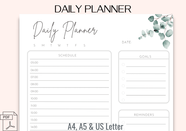 Printable Simple Daily Organizer - Printable Works