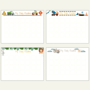 200+ Daily Routine Cards - Printable Works