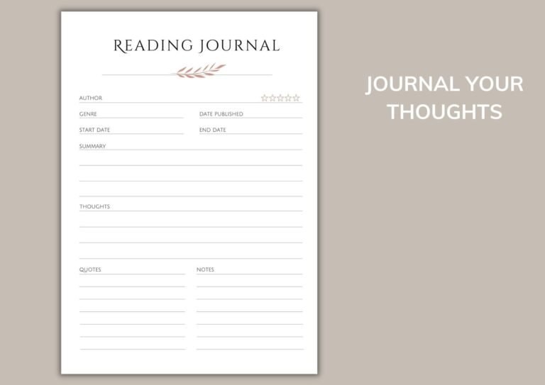 Printable Reading Planner Boho Style - Printable Works