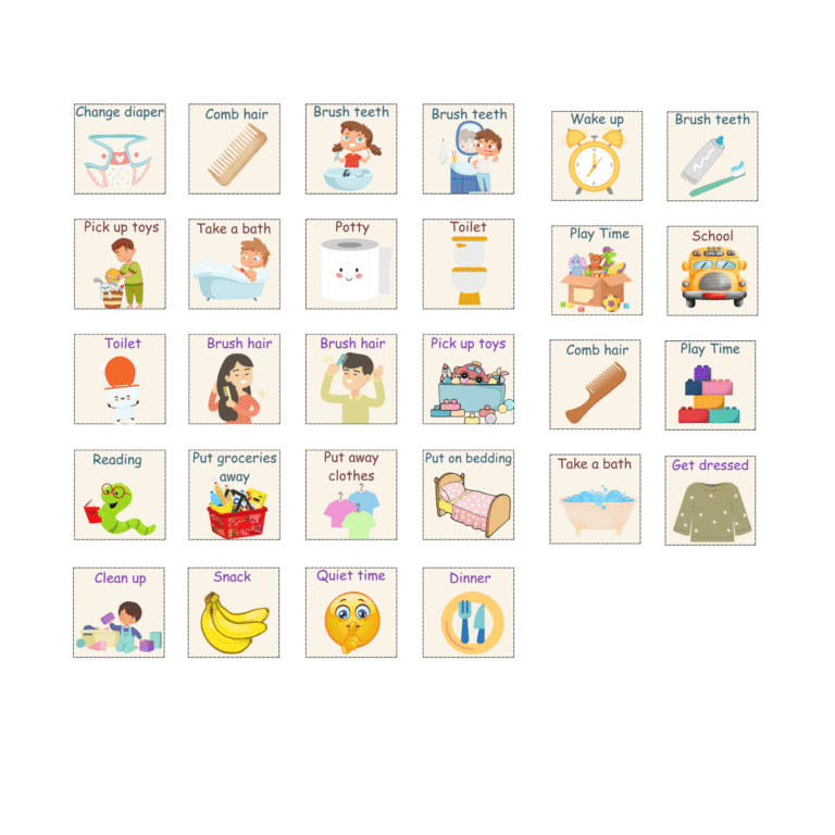 Morning and Bedtime Routine Cards - Printable Works