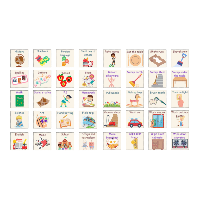 600+ Visual Routine Cards for Kids - Printable Works