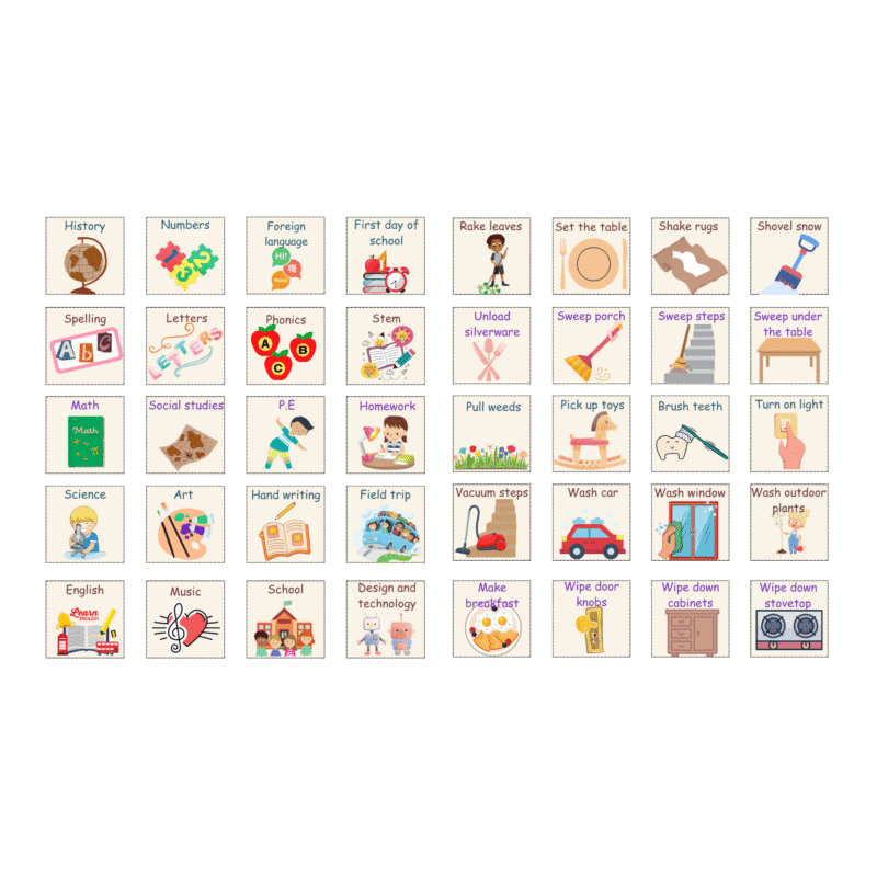 600+ Visual Routine Cards for Kids - Printable Works