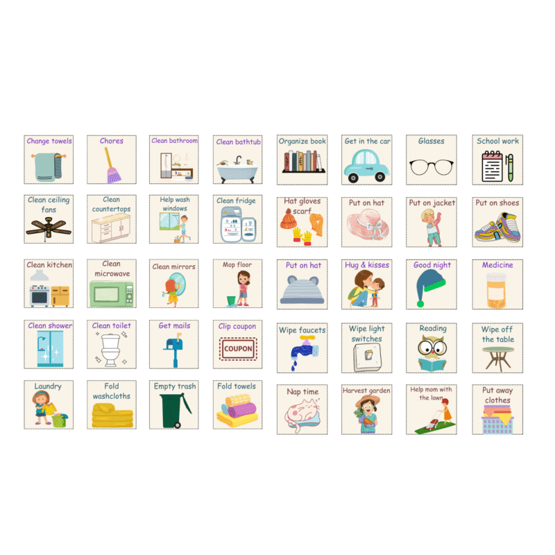600+ Visual Routine Cards for Kids - Printable Works