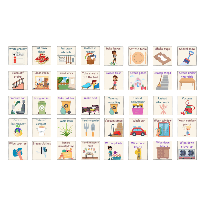 600+ Visual Routine Cards for Kids - Printable Works