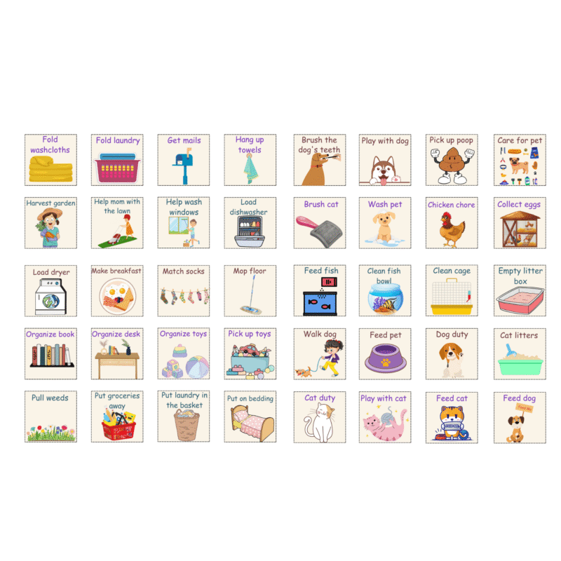 600+ Visual Routine Cards for Kids - Printable Works