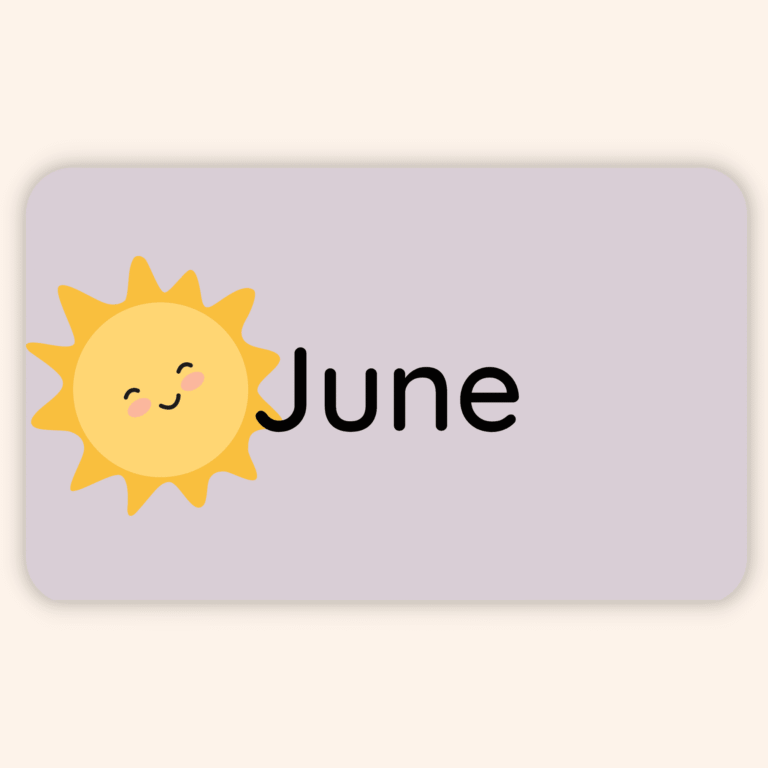 Months Of The Year Flash Cards - Printable Works