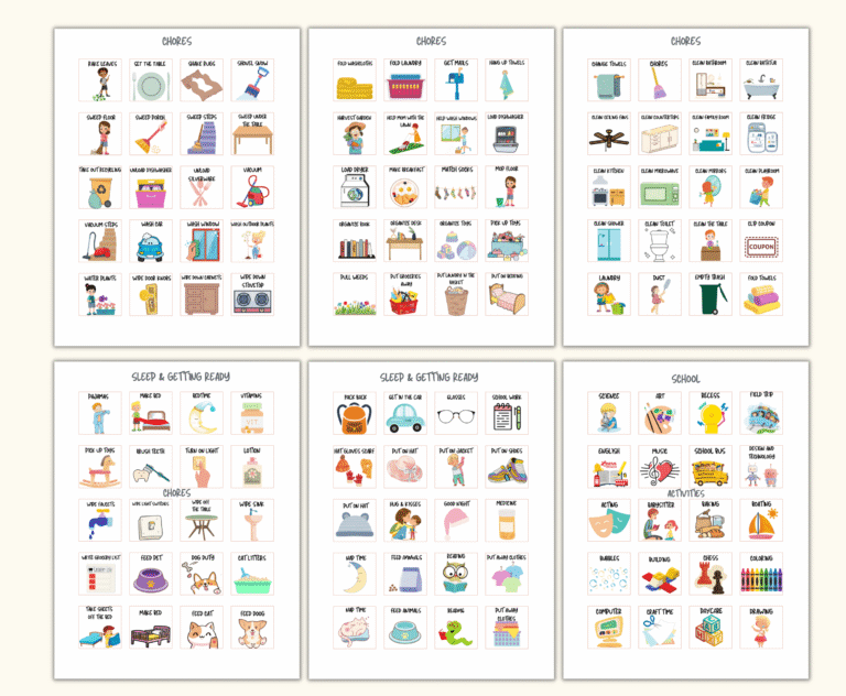 400+ Routine Cards, Visual Schedule - Printable Works