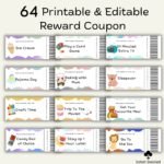 64 Printable & Editable Reward Coupons for Kids - Printable Works