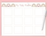 Rainbow Themed Daily Routine Chart - Printable Works