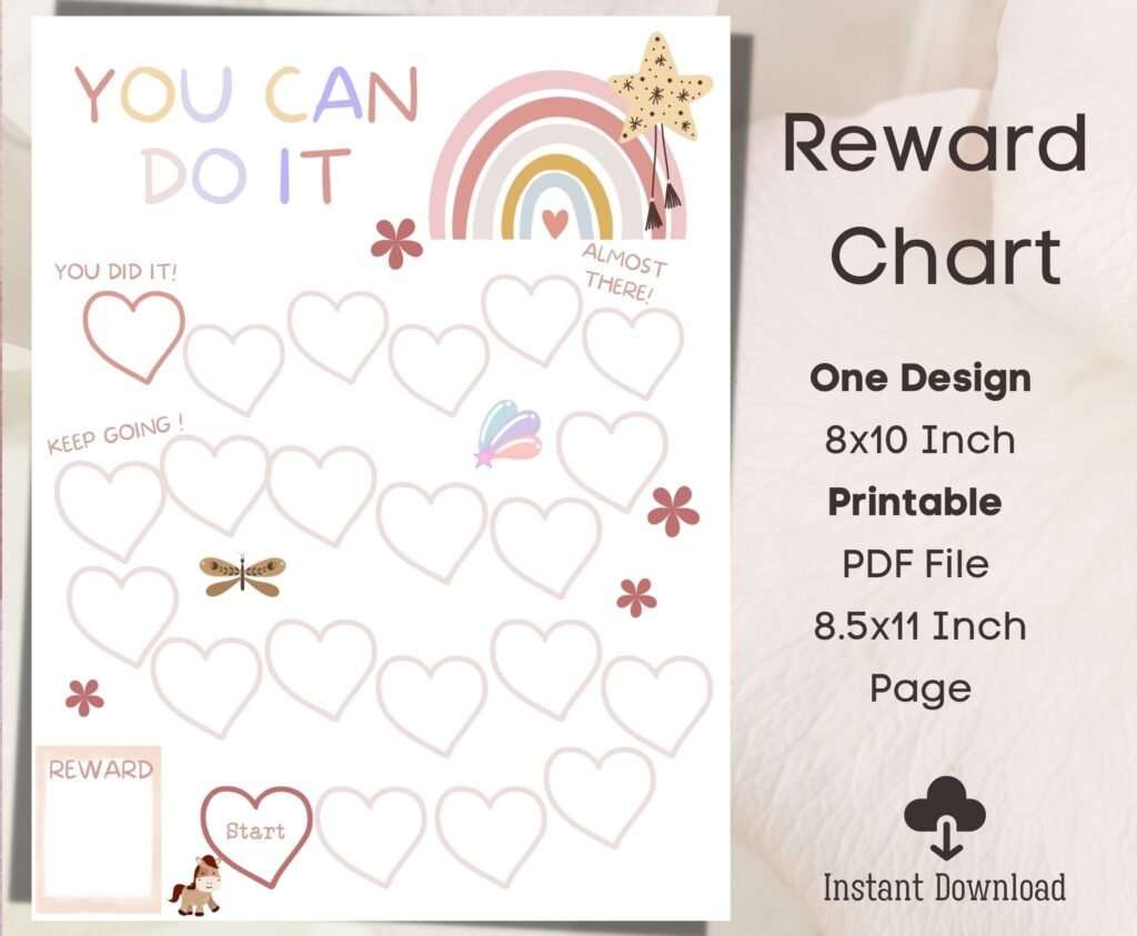 Rainbow Reward Chart - Printable Works