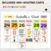 400+ Visual Schedule Cards with 8 Charts - Printable Works