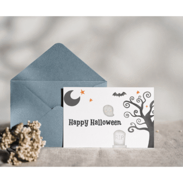 Cute Printable Halloween Greeting Card - Printable Works
