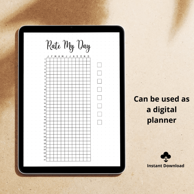 Rate My Day, Printable Mood Tracker - Printable Works