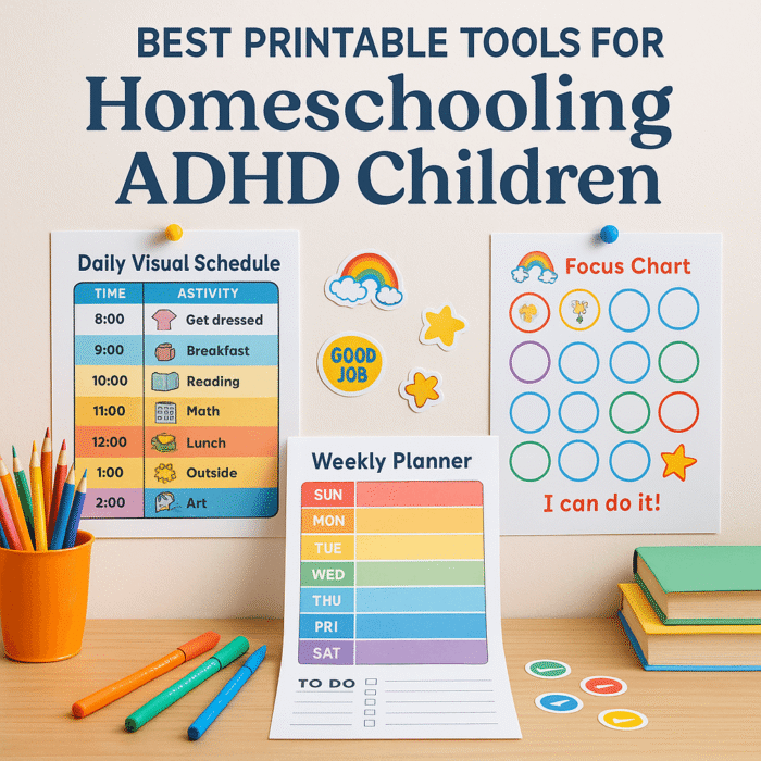 Printable Tools for Homeschooling Children with ADHD - Printable Works