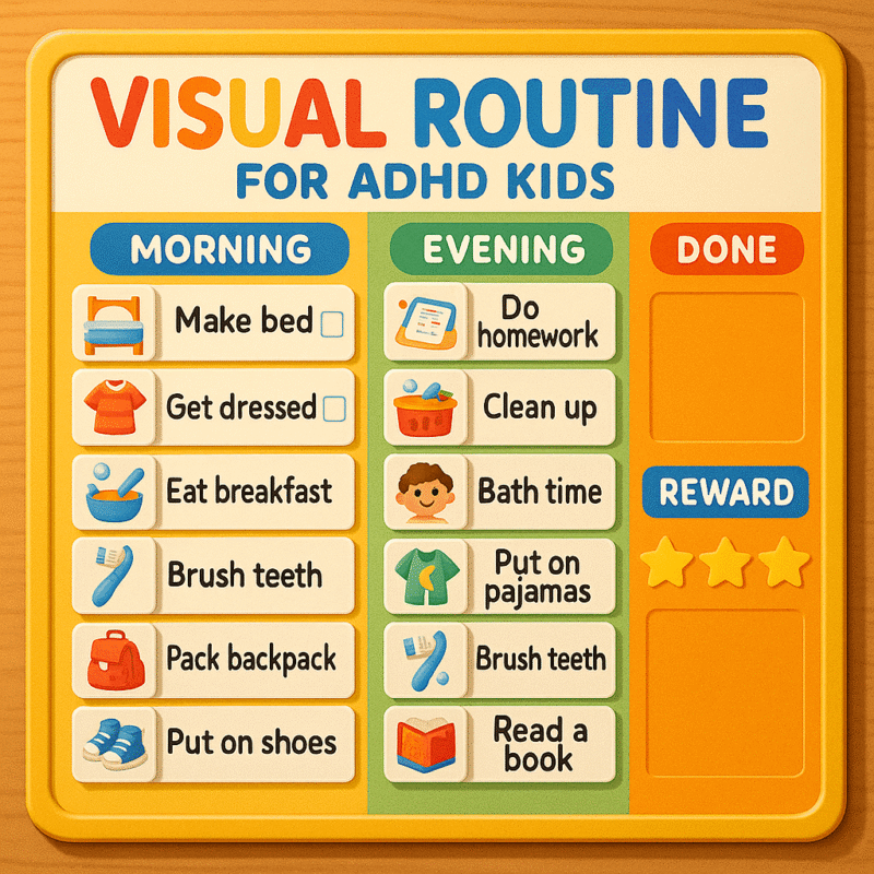 Visual Schedule for Kids with ADHD - Printable Works